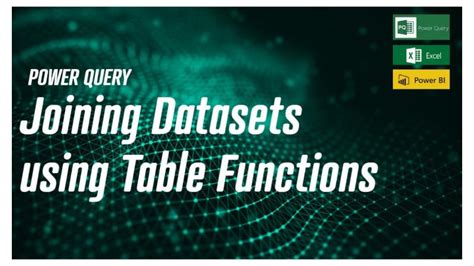 James Botes On Linkedin Power Query Joining Datasets Using Table
