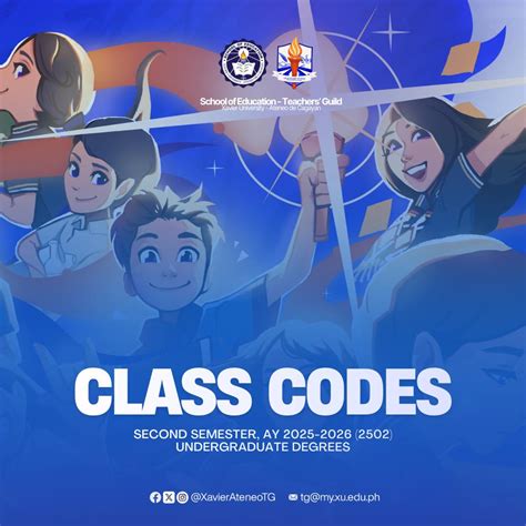 𝗖𝗟𝗔𝗦𝗦 𝗖𝗢𝗗𝗘𝗦 Ay Xavier University Teachers Guild Facebook