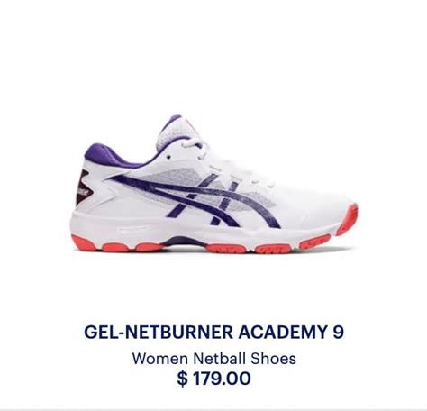 Asics Gel Netburner Academy 9 Netball Shoes Womens Fashion