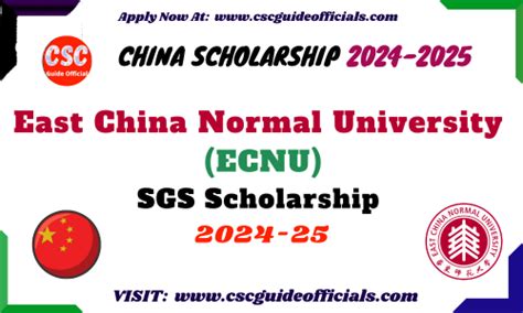 East China Normal University Ecnu Shanghai Government Scholarship 2024 2025 Ecnu Sgs