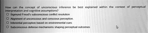 How Can The Concept Of Unconscious Inference Be Best Explained Within The Context Of Perceptual