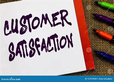 Handwriting Text Customer Satisfaction Concept Meaning Exceed Consumer Expectation Satisfied