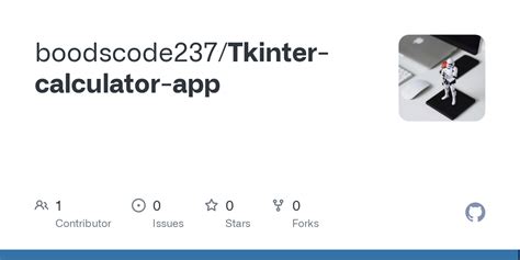GitHub Boodscode Tkinter Calculator App