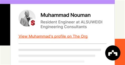 Muhammad Nouman Resident Engineer At Alsuweidi Engineering Consultants The Org
