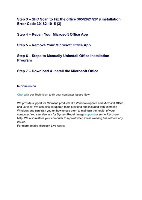 Ppt [fixed] Solutions For Error 30182 1015 3 While Installing Office 365 2019 2021