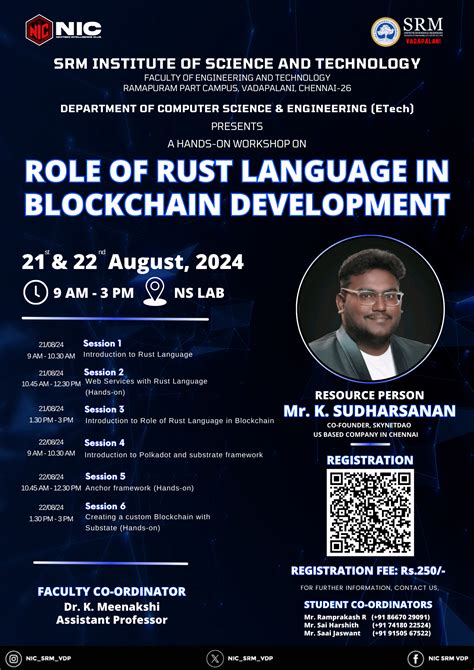 Role Of Rust Language In Blockchain Development 2024 Srm Institute Of Science And Technology