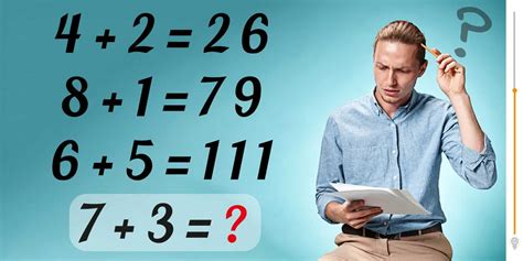 Mathematical Logic Riddle Can You Solve This Equation If 4 2 26 8 1 79 6 5 111 7 3