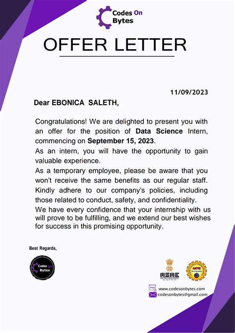 Ebonica Saleth On Linkedin Datascience Newhorizons Datascienceintern Codesonbytes