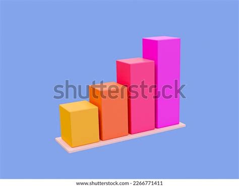 3d Minimal Bar Chart Data Analysis Stock Illustration 2266771411