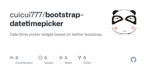 github cuicui777 bootstrap datetimepicker date time picker widget