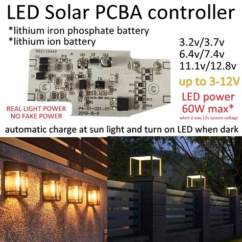 Led Solar Charge Controller 6 4v 7 4v 11 1v 12 8v Spotlight Pcba Circuit Board Controller 5a Diy
