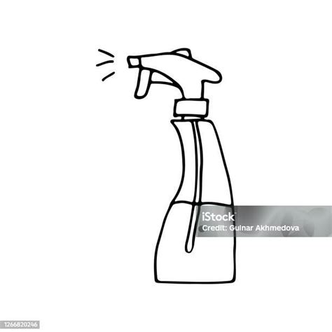 벡터에 낙서 스프레이 병 그림 손으로 그린 스프레이 일러스트레이션 벡터에 Spay 병 낙서 아이콘 가사 집안일에 대한 스톡 벡터 아트 및 기타 이미지 Istock
