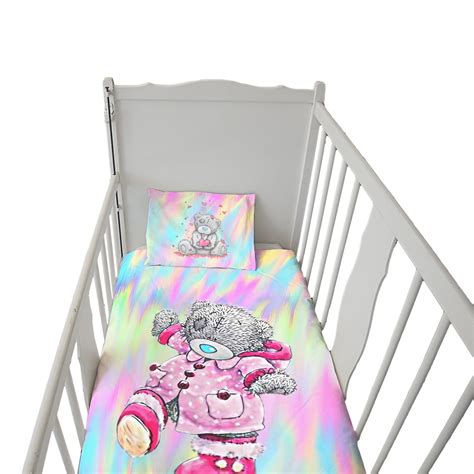 Loving Bear Cub Cot Set Print With Passion Decor