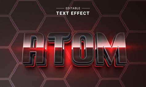 Premium Vector 3d Metallic Technology Text Effect