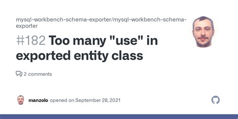 Too Many Use In Exported Entity Class · Issue 182 · Mysql Workbench Schema Exportermysql
