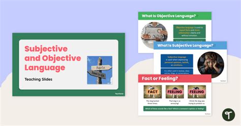 Subjective And Objective Language Teaching Slides Teach Starter