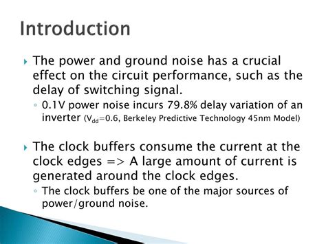 Ppt Simultaneous Clock Buffer Sizing And Polarity Assignment For Powerground Noise