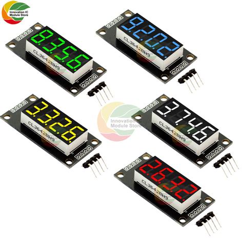 módulo de pantalla led tm1637 7 segmentos 4 dígitos 0 36 pulgadas