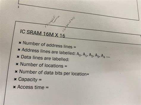 × Number Of Address Lines × Address Lines Are