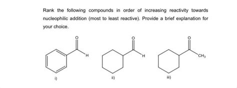 Solved Rank The Following Compounds In Order Of Increasing