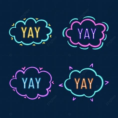 English Alphabet Clipart PNG Images English Alphabet Neon Dialog Box Citations Neon Lights