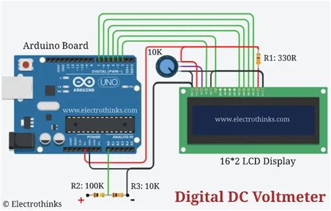 Arduino Based Digital Dc Voltmeter 0v To 30v Electrothinks