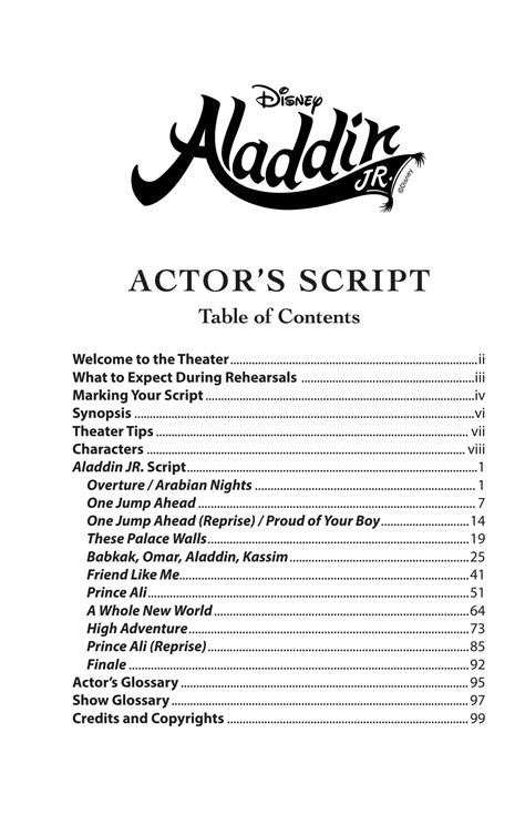 SOLUTION Aladdin Script Studypool