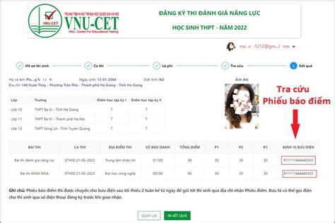 Cách xem điểm thi đánh giá năng lực tại TP HCM Hà Nội