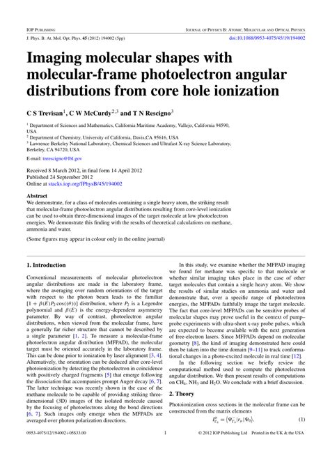 Imaging Molecular Shapes With Molecular Frame Photoelectron Angular