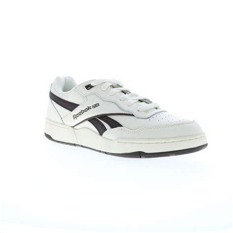 Reebok Bb 4000 Ii Mens White Leather Lace Up Lifestyle Sneakers Shoes