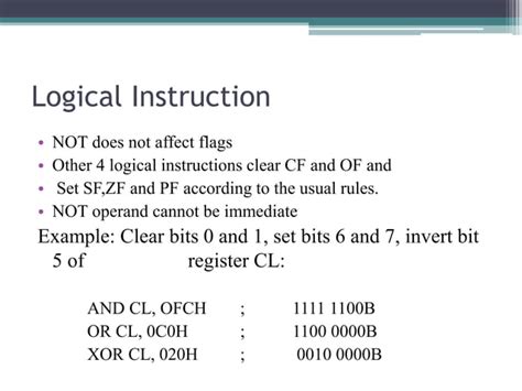 8086 Instruction Set Pptx