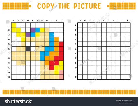 Copy Picture Complete Grid Image Educational Stock Vector Royalty Free 2224728375 Shutterstock