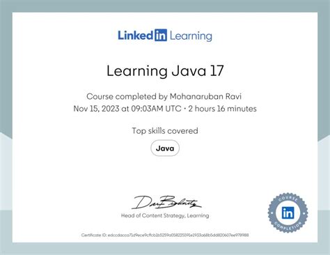 Mohanaruban Ravi On Linkedin Certificate Of Completion