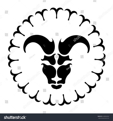 Zodiac Sign Aries Vector Illustration 448896364 Shutterstock