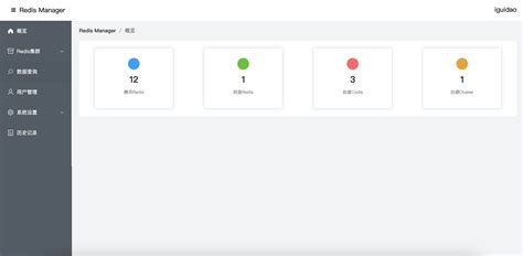 Github Iguidaoredis Manager Redis可视化web管理平台，支持redis Cluster集群、codis