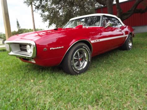 1967 Pontiac Firebird Red For Sale In South Bend Indiana Indiana