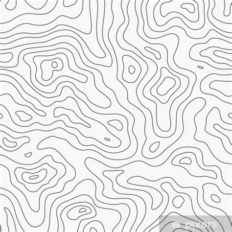 Topographic Map Seamless Pattern Vector Background Sticker Pixers