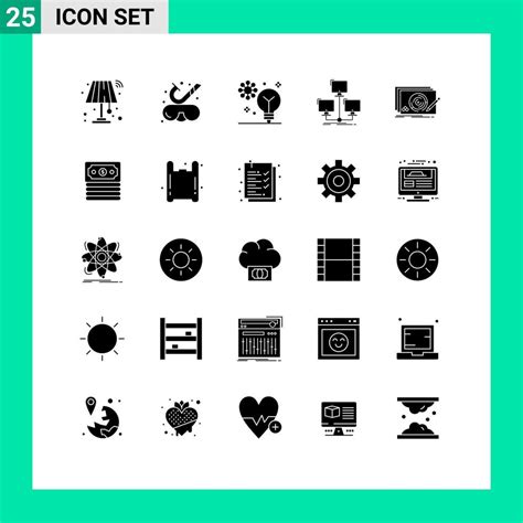 Set Of 25 Modern Ui Icons Symbols Signs For Computer Connection Artificial Intelligence