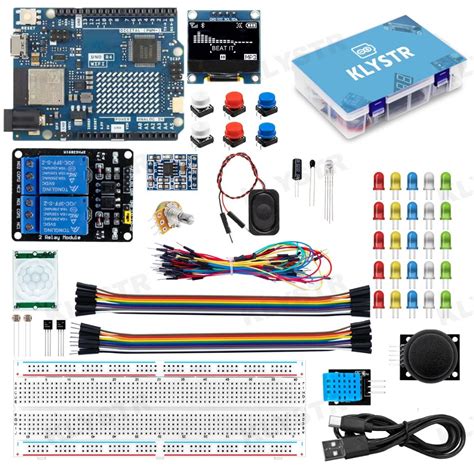 klystr basic starter kit for arduino uno r4 with breadboard dht11 wifi