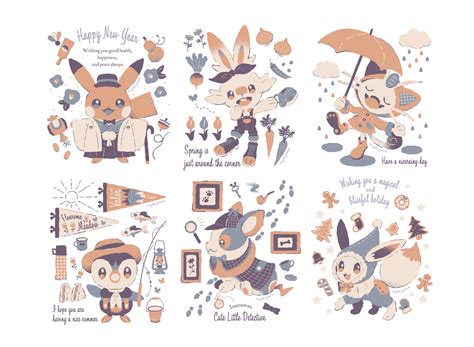 Manami Uovoegg Eevee Meowth Pikachu Piplup Scorbunny Wailmer Wishiwashi Yamper