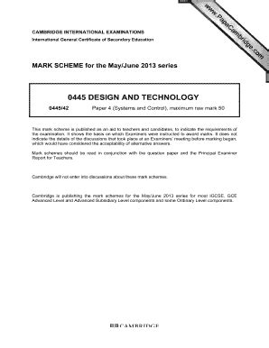 Fillable Online Igcse Design And Technology Fax Email Print PdfFiller