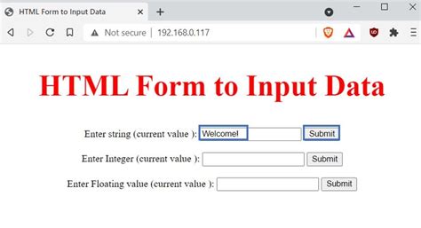 Esp32esp8266 Web Server With Input Data On Html Forms