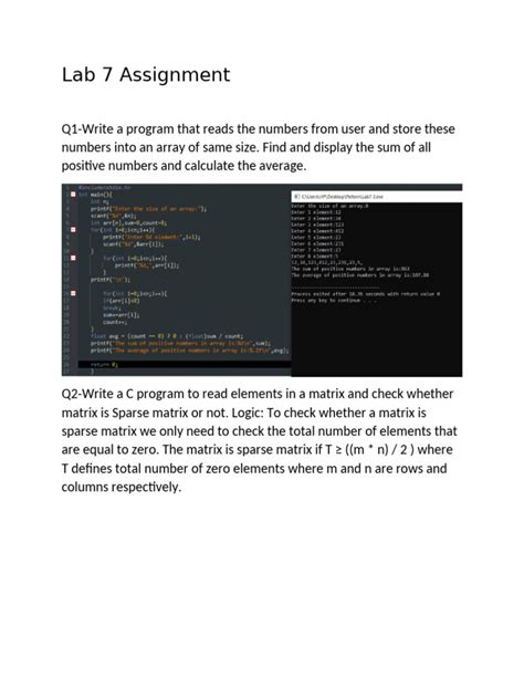 Lab 7 Assignment Pdf
