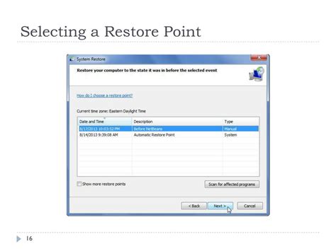 PPT System Restore PowerPoint Presentation Free Download ID