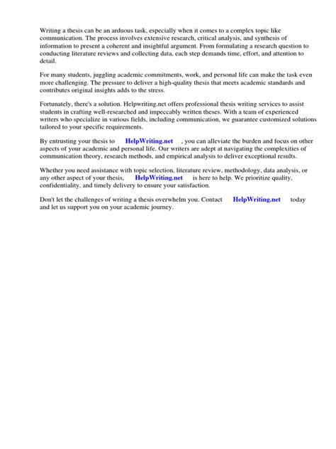 Communication Thesis Pdf Pdf Communication Thesis