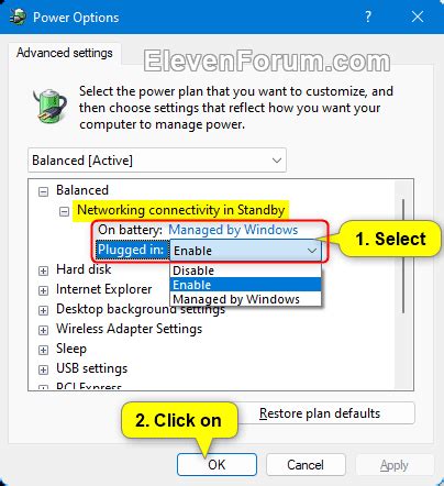 Enable Or Disable Network Connectivity In Modern Standby In Windows Page Windows Forum