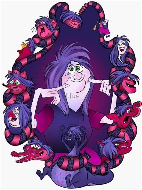 Madame Mim Sticker By Iblue Disney Artwork Disney Tattoos Dark Disney