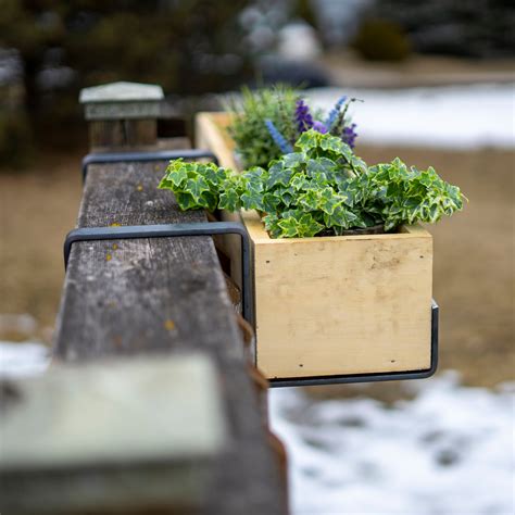 Deck Railing Planter Brackets Custom Flower Box Holder Rail Etsy