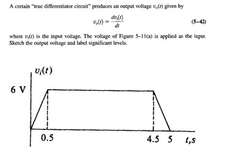 solved a certain true differentiator circuit produces an output