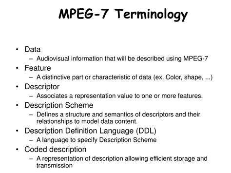 ppt mpeg 7 multimedia content description standard powerpoint